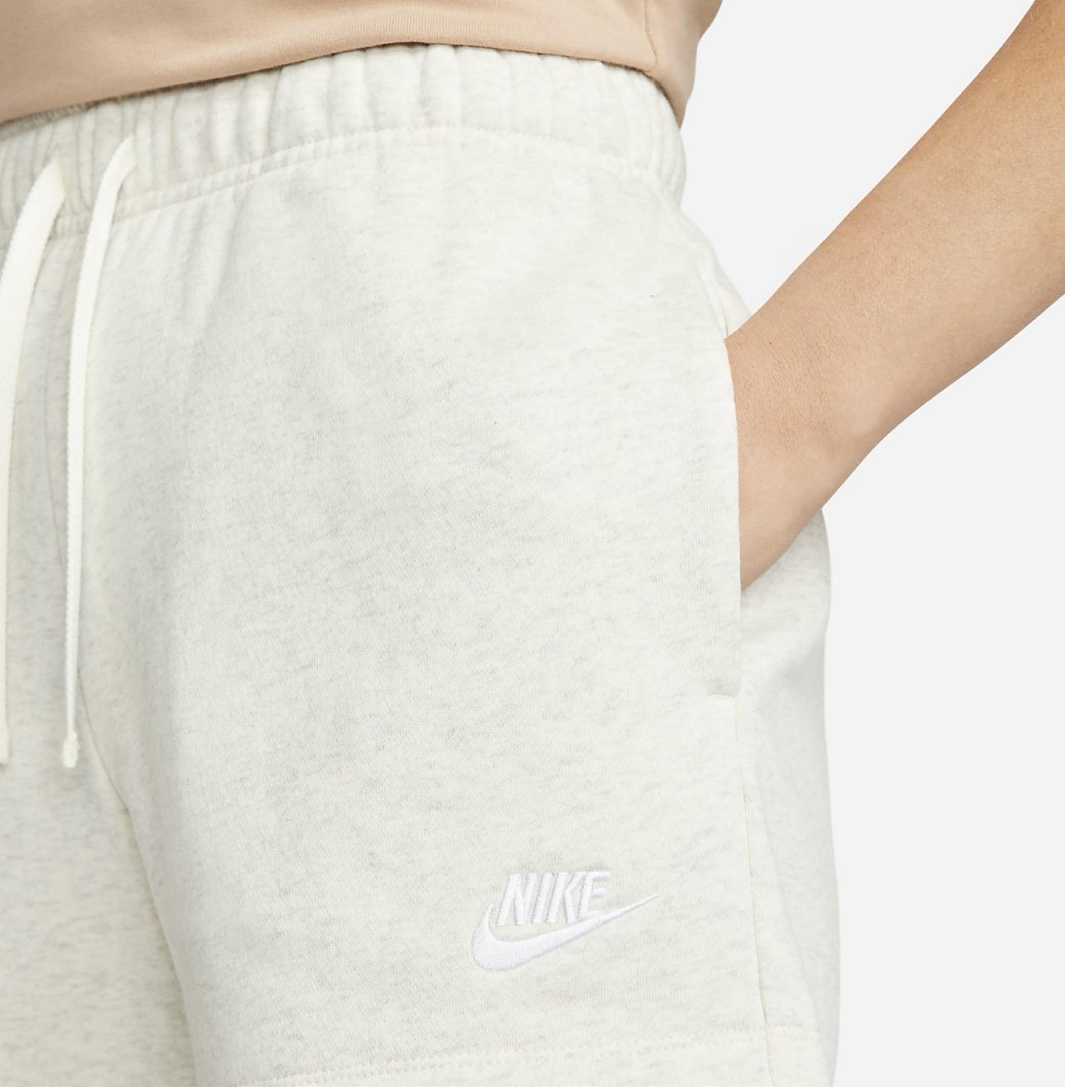 Nike Women's Sportswear Club Fleece Shorts (as1, Alpha, x_l, Regular, Regular, Regal Heather Pink, Regular Fit)