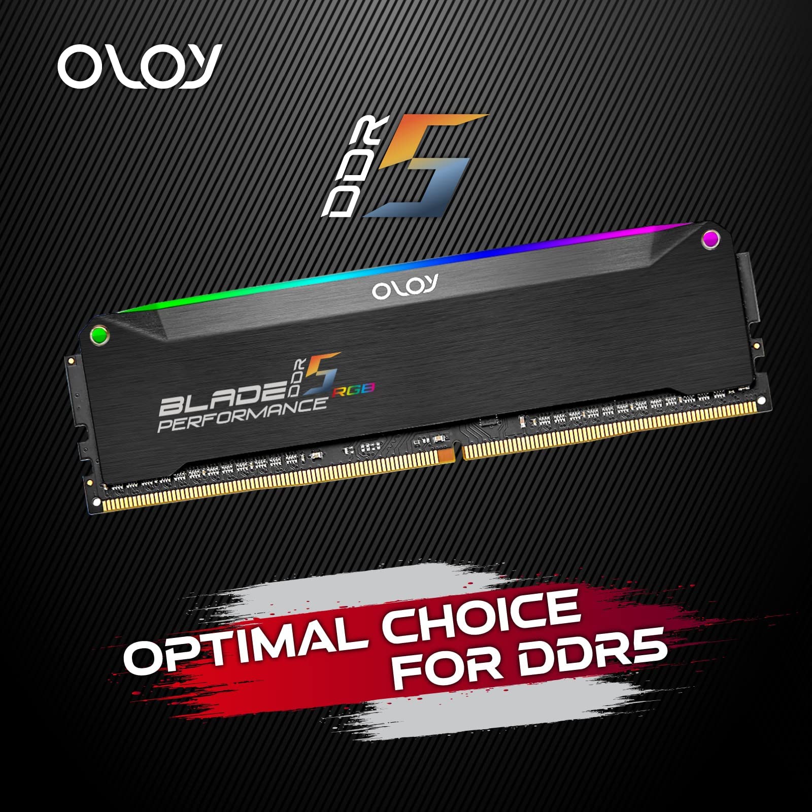 OLOy DDR5 RAM 32GB (2x16GB) Platinum Blade RGB 6200 MHz CL32 1.35V Gaming UDIMM (MD5U1662320BRSDE)
