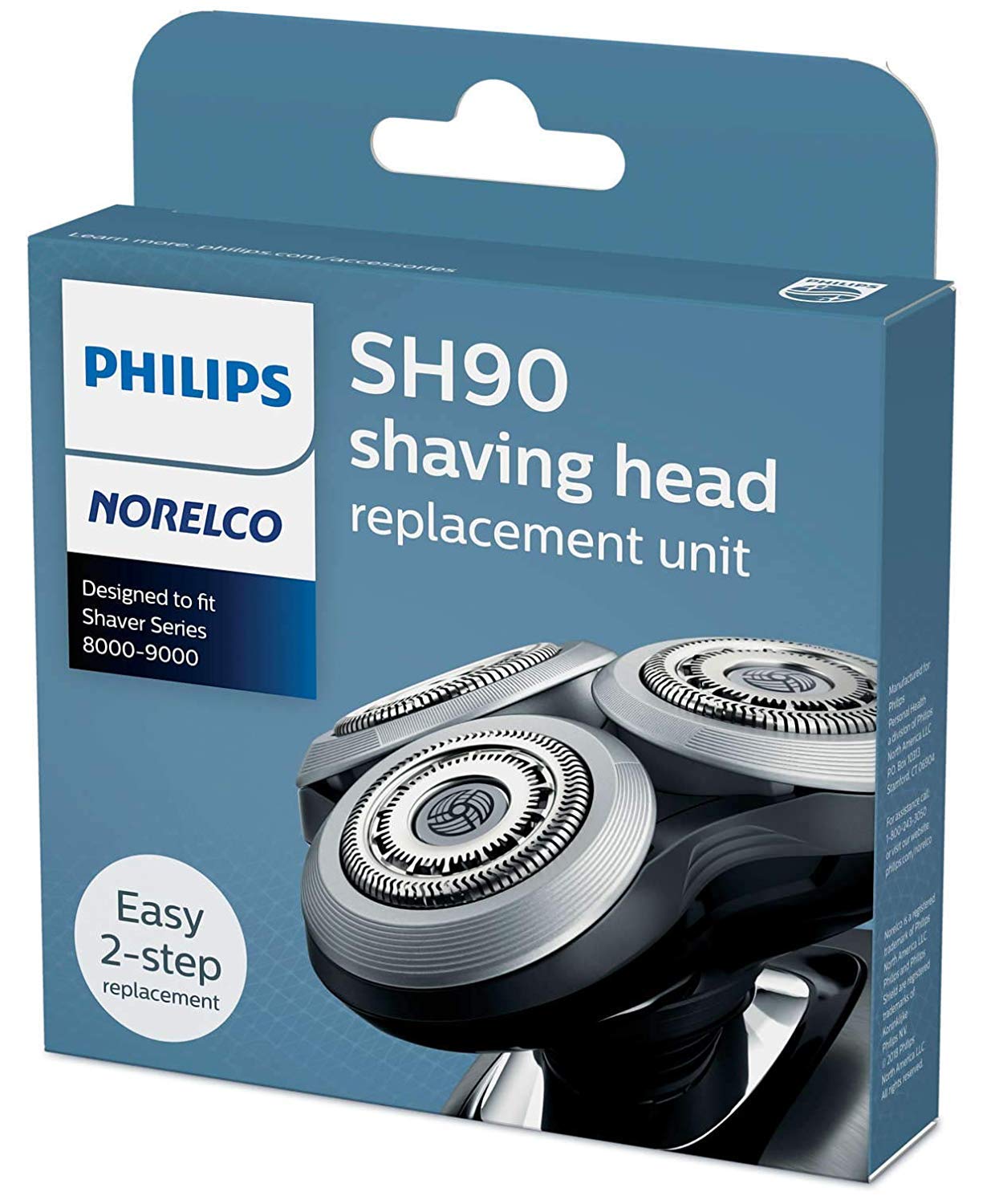 Philips Norelco SH71/52 Stainless Steel Replacement Blades for Angular 5000 Series and Series 7000 Electric Shavers with V-Track Precision Blades - (2 Pack)