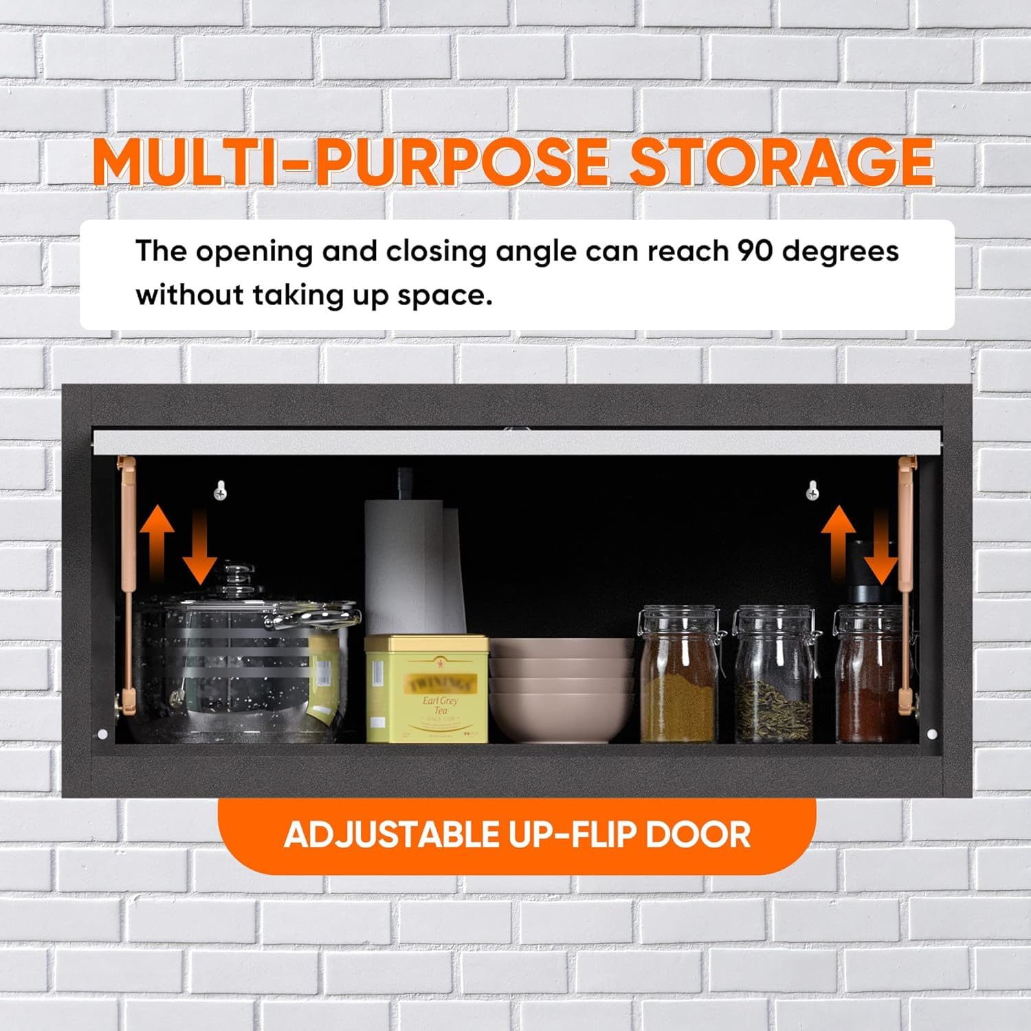 JAORD Metal Storage Cabinet, Mobile Garage Chest with Wheel and 2 Locking Door, Rolling Tool Storage Cabinet for Home Office