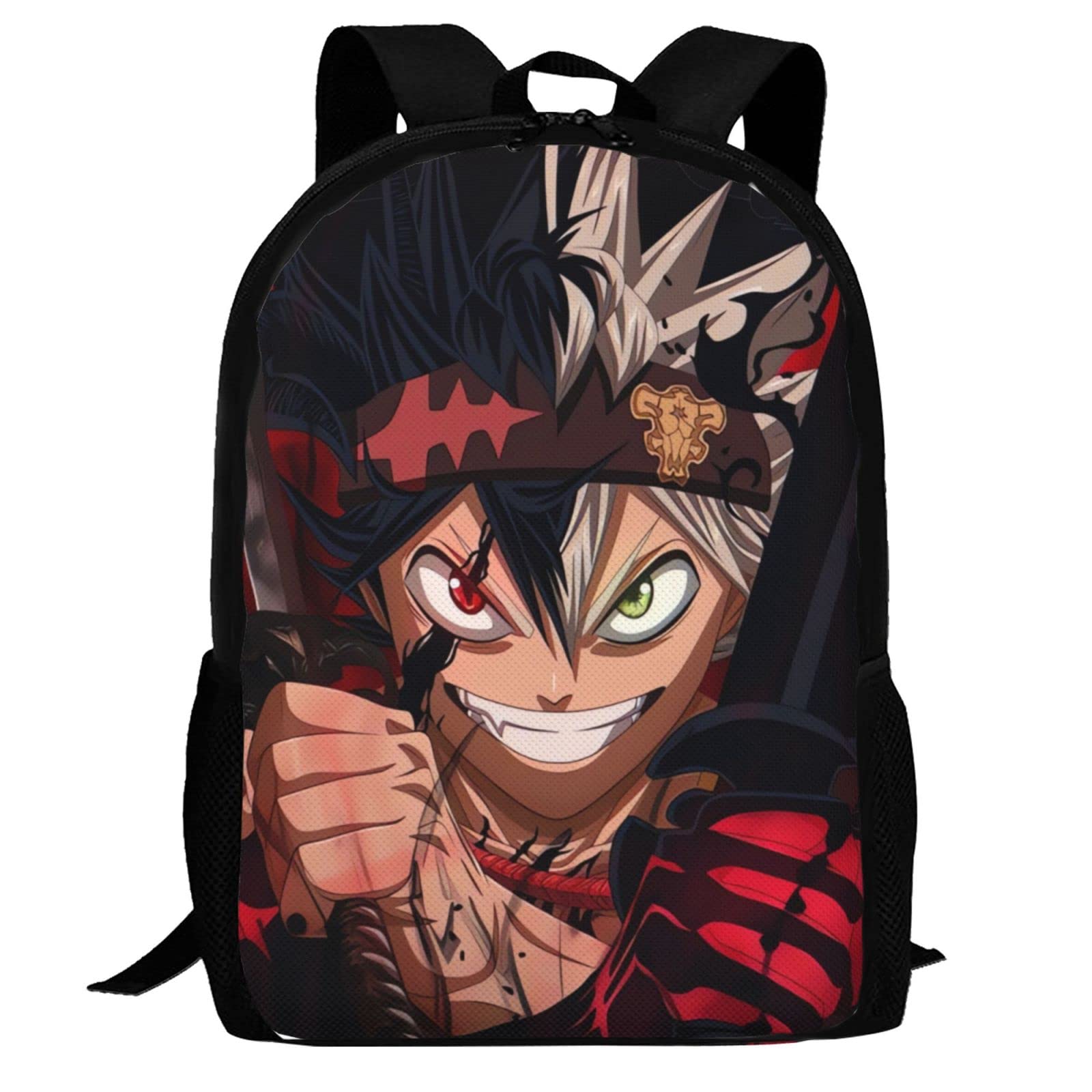 KEWRJFWA Anime Black Clover Backpack Canvas Backpack for Man Women Daily Quick drying Simple Cartoon Bags Office Travel Backpack