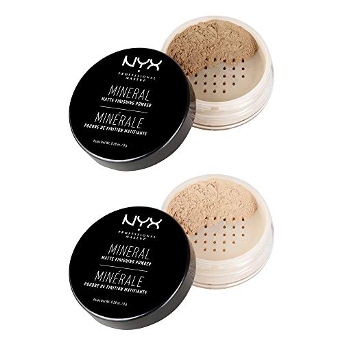NYX PROFESSIONAL MAKEUP Mineral Matte Finishing Powder, Loose Setting Powder - Light/Medium