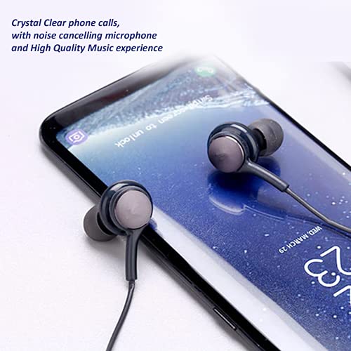USB Type c Headphone Earbuds for Samsung Galaxy Note 10 Plus 5g Earphones with Microphone s23 s22 s20 s20+ Plus s21 Black Ear Buds Phones fe usbc