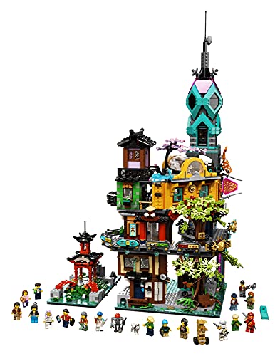 LEGO NINJAGO NINJAGO City Gardens 71741 Building Kit; Ninja House Playset Featuring 19 Minifigures, New 2021 (5,685 Pieces), Multicolor
