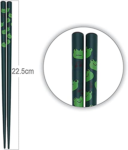 MEKBOK Handmade Japanese Chopsticks Reusable Natural Wooden Chopstick with Box, 5 Pairs Gift Set