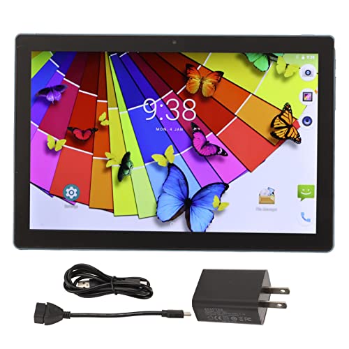 Naroote Gaming Tablet, Blue 1080x1920 8GB RAM 256GB ROM 100 to 240V 10.1in Tablet for Office (US Plug)