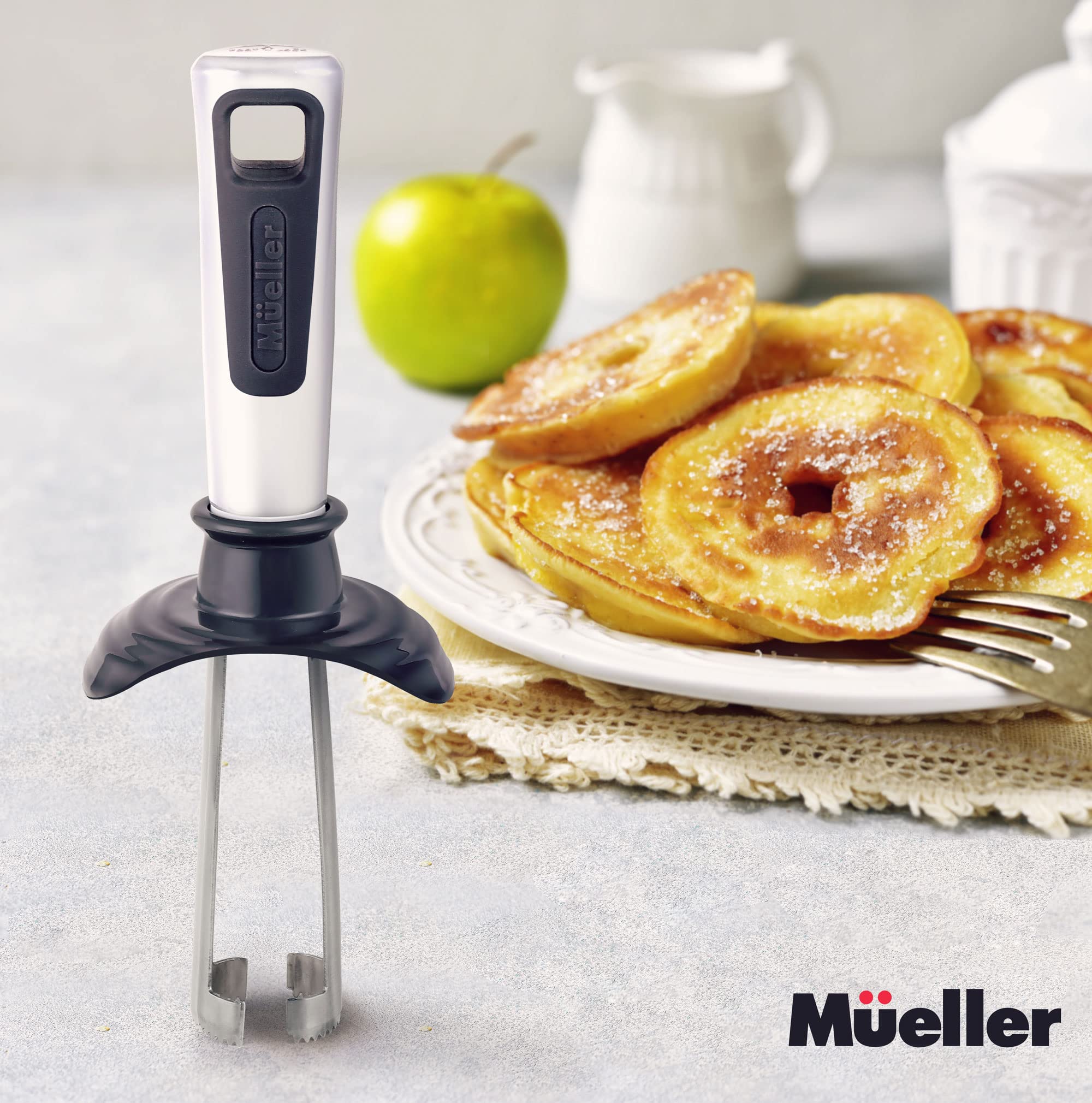 Mueller Premium Apple Corer - Easy to Use and Durable Core Remover for Pears, Bell Peppers, Fuji, Honeycrisp, Gala and Pink Lady Apples even Cupcakes β Surgical Stainless