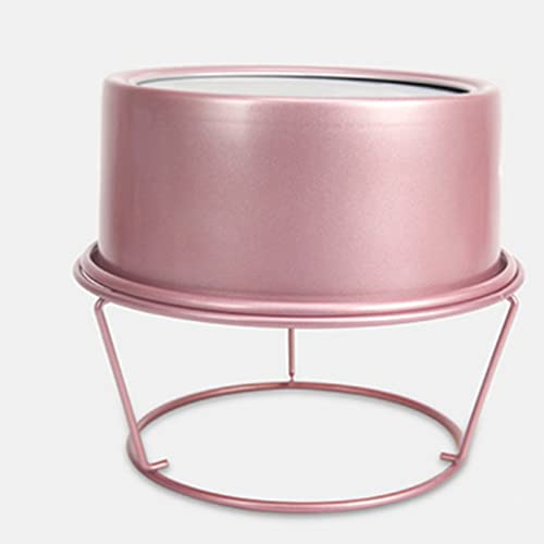 Luxshiny Bread Cooling Rack Alloy Round Chiffon Cake Cooling Rack Reusable Baking Cake Embryo Rack Cooling Bracket Kitchen Baking Accessories (Rose Gold)