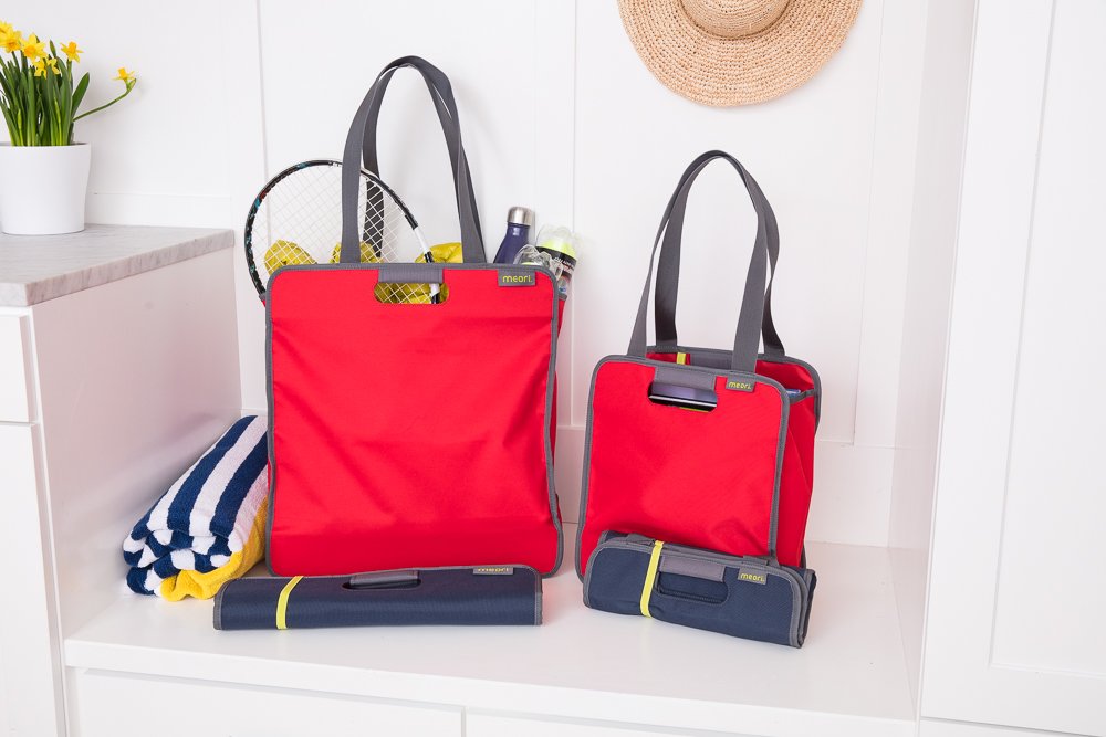 meori Bag for Women or Men, Extra Large Utility Tote, Red