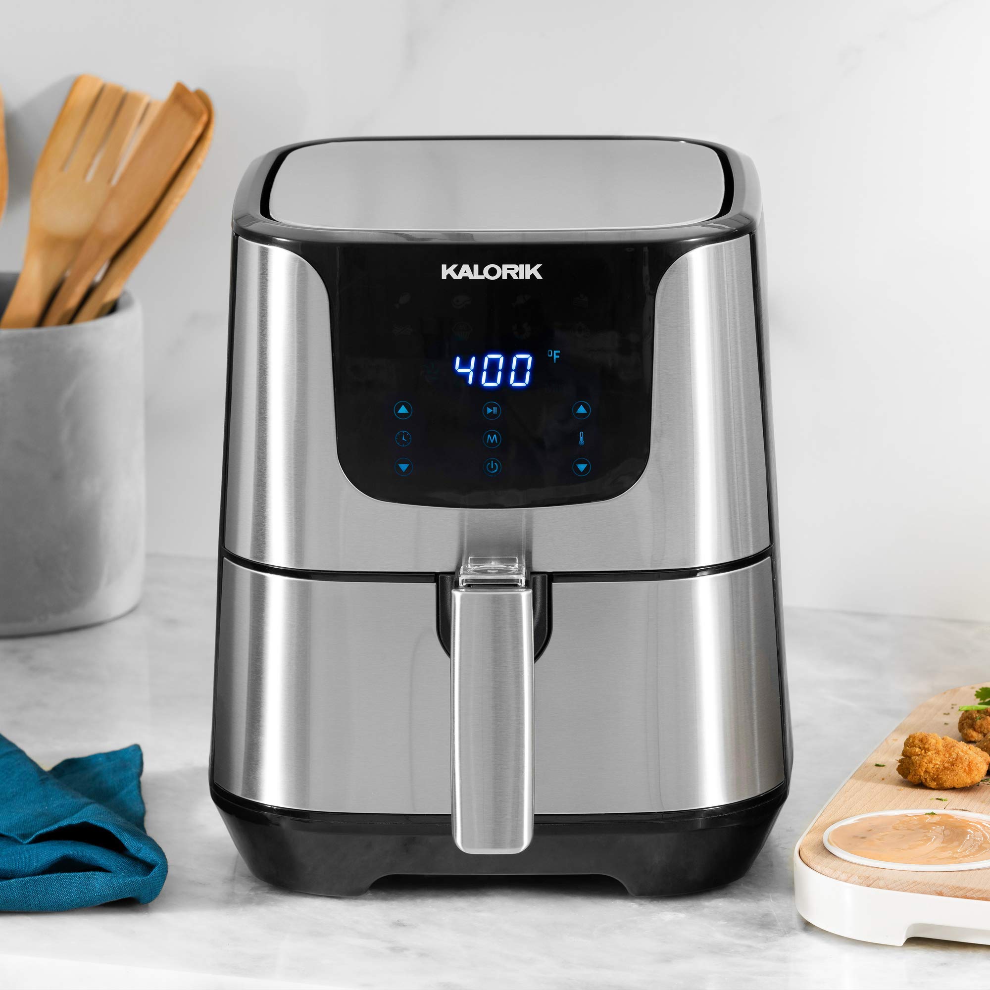 Kalorik 5.3 Quart XL Air Fryer Pro with Digital Touch Screen (Renewed)