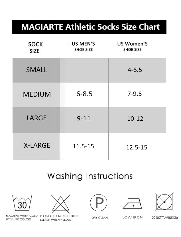 MAGIARTE High Performance Cushioned Compression Athletic Socks, Low Cut Ankle Length Unisex Sports Socks 3 Pack for Men and Women (Unisex #04-M)