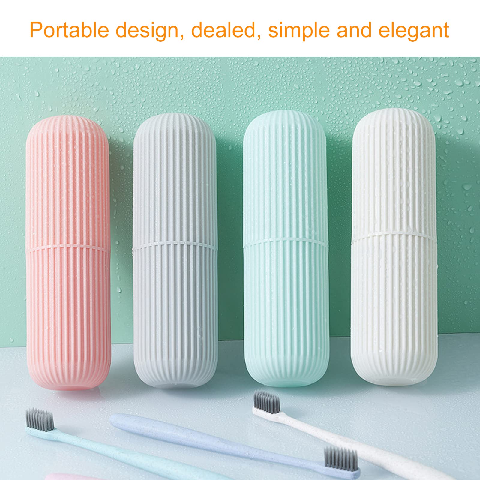 Rumtut Travel Toothbrush Case, Multifunction Toothbrush Organizer Business Wash Cup Toothbrush Holder for Travel Trips Camping