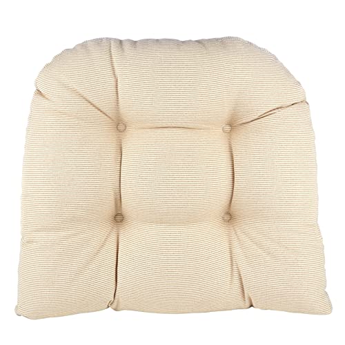 Klear Vu Saturn Non Slip Seat Cushion, Button Tufted Sitting Pillow with Durable Fabric Cover, Ideal for Dining, Office or Rocking Chair, 18" x 20" x 3", Set of 1, Natural