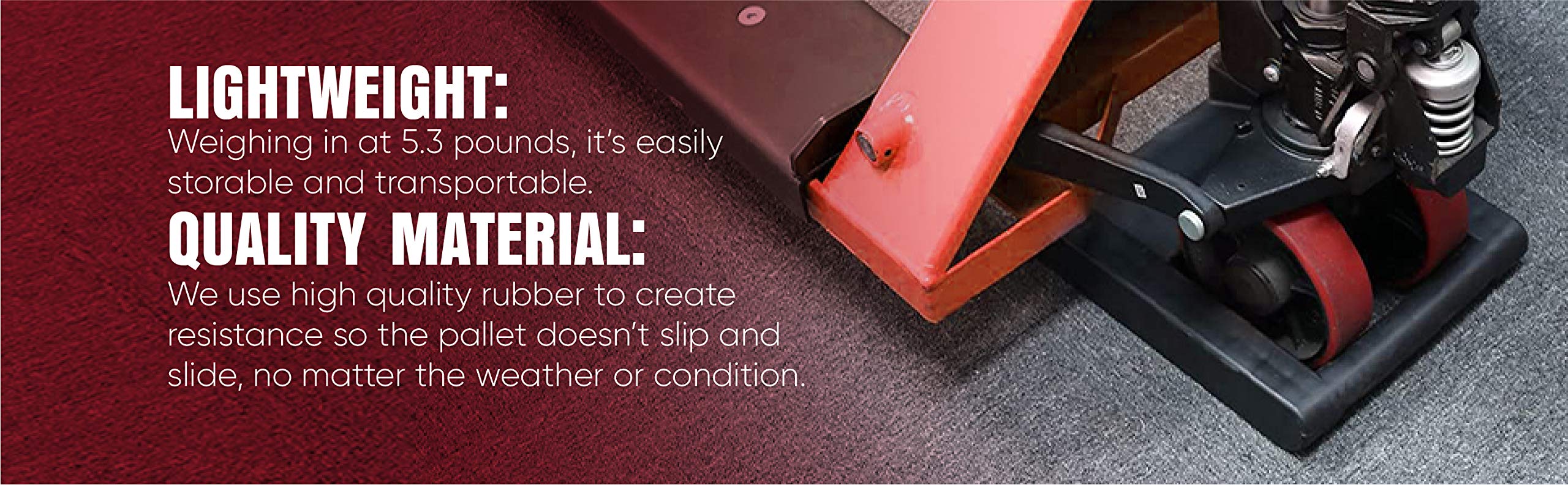 Pake Handling Tools Heavy Duty Pallet Jack Stop - Damage Reducing, Simple, and Functional- 14.5" Length x 11.5" Width x 2.5" Height