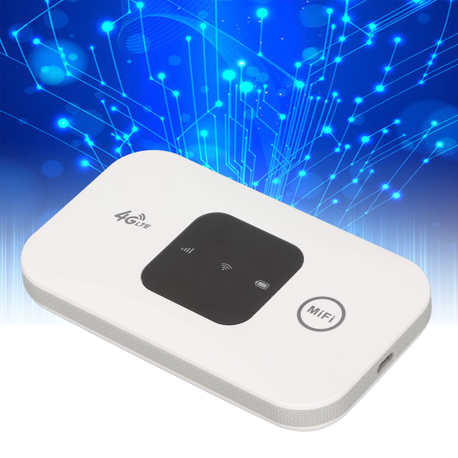 Portable Internet Hotspot, 150Mbps High Speed 4G Strong Coverage Unlocked SIM Card Router Supports Band B1/3/5/7/8/20/40, for Home, Office, Travel