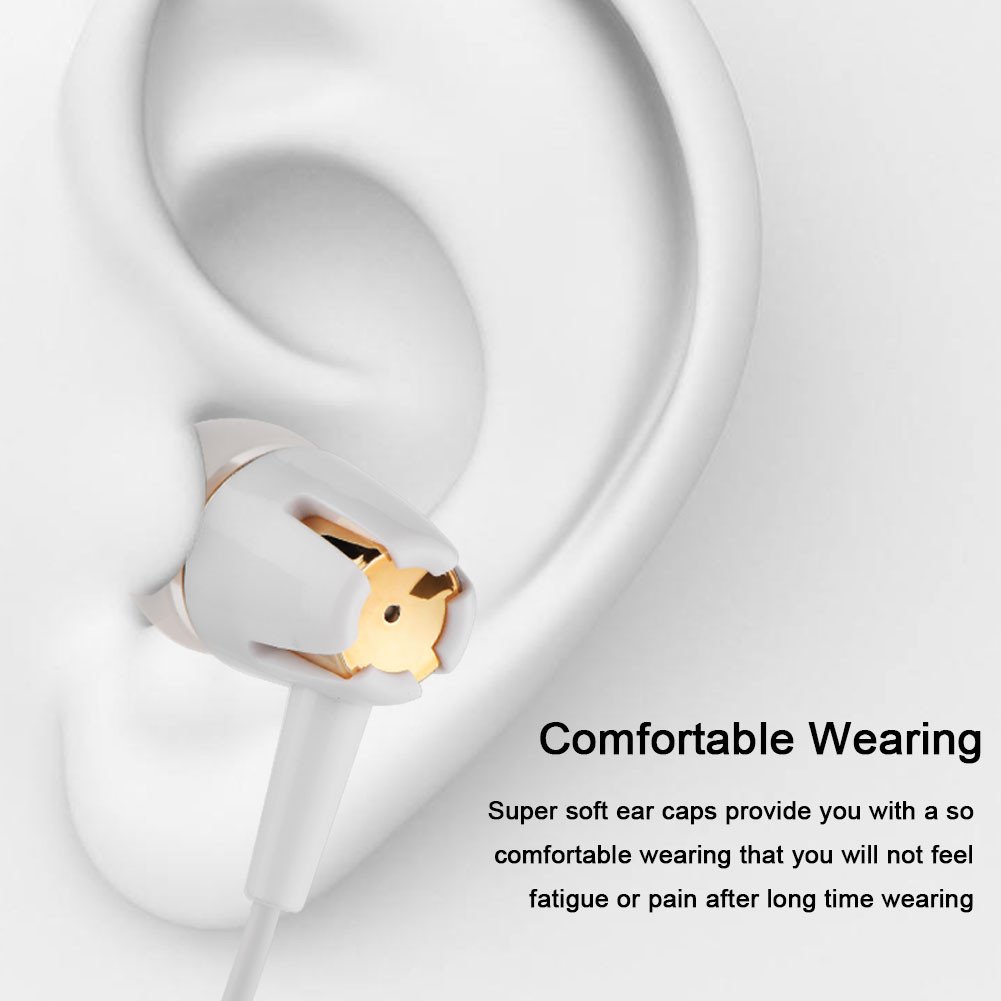 Jacksking Type C Headphones, Hands-Free Call Type C Earphones in-Ear Super Deep Bass Type C Earbuds Stereo Music Earphone with Mic for LETV