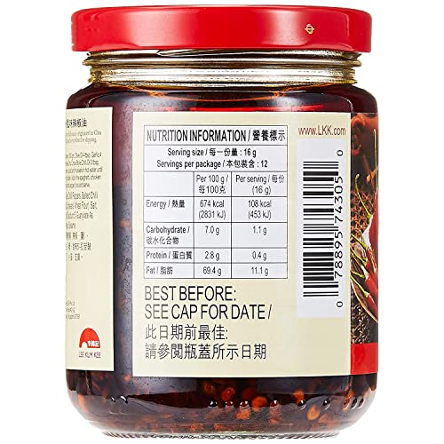 Lee Kum Kee Chiu Chow Chili Oil net wt. 205g (7.2oz)