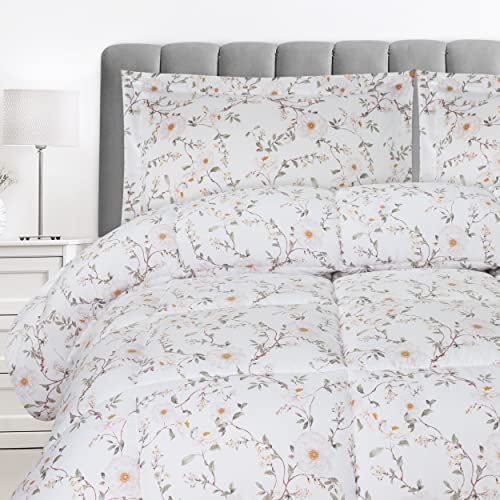 Utopia Bedding Queen Comforter Set (Vintage Floral) with 2 Pillow Shams - Bedding Comforter Sets - Down Alternative Comforter - Soft and Comfortable - Machine Washable