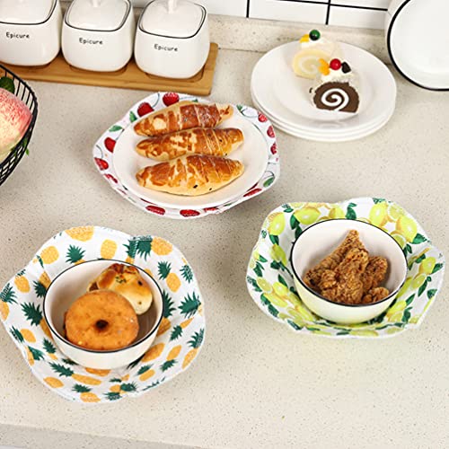 Luxshiny Desk Protector 4Pcs Microwave Bowl Holders, Pot Holders Soup Bowl Cozy Microwave Safe Bowl Holders Plate Cozies for Hot Food Oven Mitt