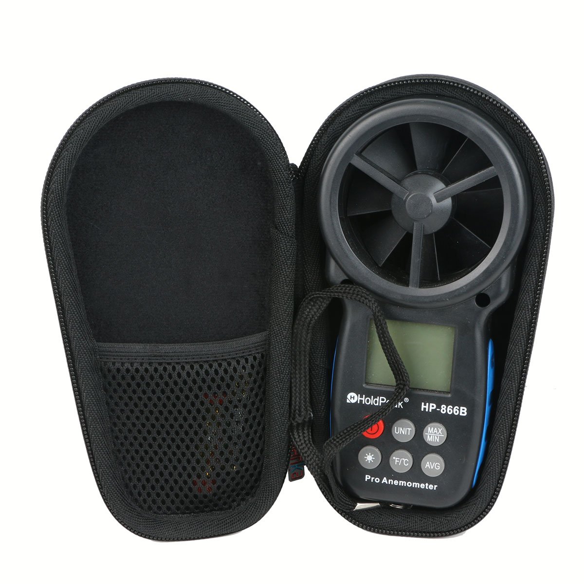 Khanka Hard Travel Case Replacement for HOLDPEAK 866B Digital Anemometer Handheld Wind Speed Meter for Measuring Wind Speed