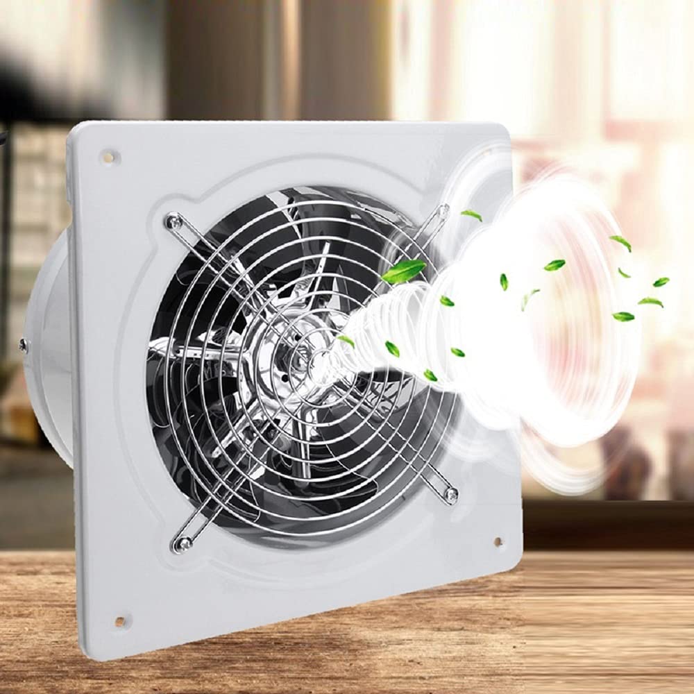 RLOZUI 8 inch Exhaust Fan, 735CFM Wall Mounted Vent Fans, Ventilation Blower for Ceiling Bathroom Attic Window Basement Ventilation Fan, 110V 80W