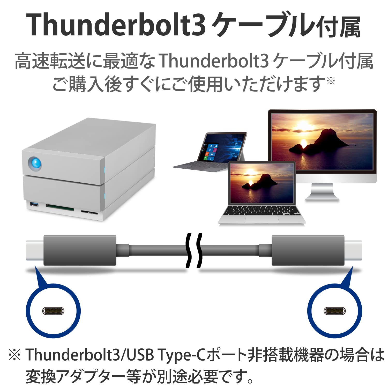 LaCie 2big Dock Thunderbolt 3 32TB, External RAID Hard Drive, with SD Card CF Card Slots, for Mac and PC Desktop, Thunderbolt 3, USB-C, 5 Year Rescue Services (STGB32000400)