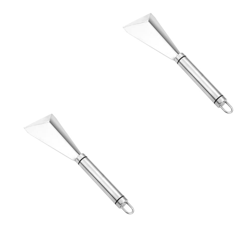 Oligemok Steel Fruit Carving Knife, Triangular Shape Fruit Vegetable Knife Slicer,Sculpting, Fruit Party(2 Pcs)