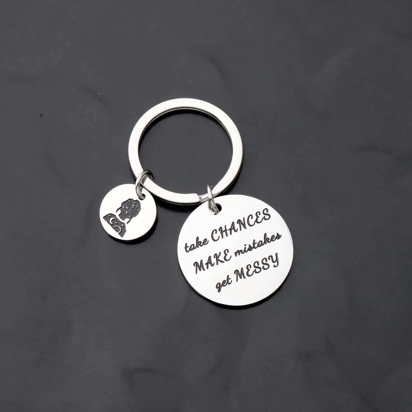 Ms Frizzle Quote Keychain Gifts Take Chances Make Mistakes Get Messy Movie Inspired Gift (take CHANCES US)