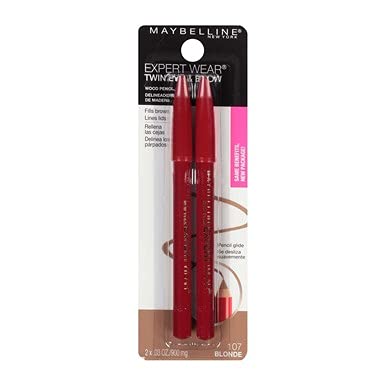 Maybelline Expert Eyes Brow And Eye Pencil, Blonde [107], 0.03 oz ( Pack of 4)