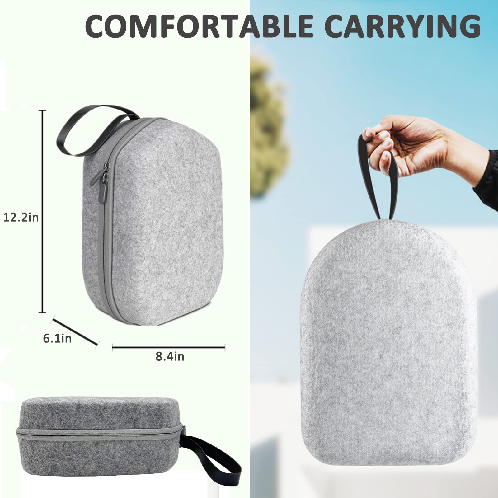 NINKI Travel Carrying Case Compatible Oculus Quest 2 VR Headset & Controllers Accessories Carrying Case, Hard Protective Bag Storage Oculus Quest 2 Case for Oculus Quest 2 Carrying Case Elite Strap
