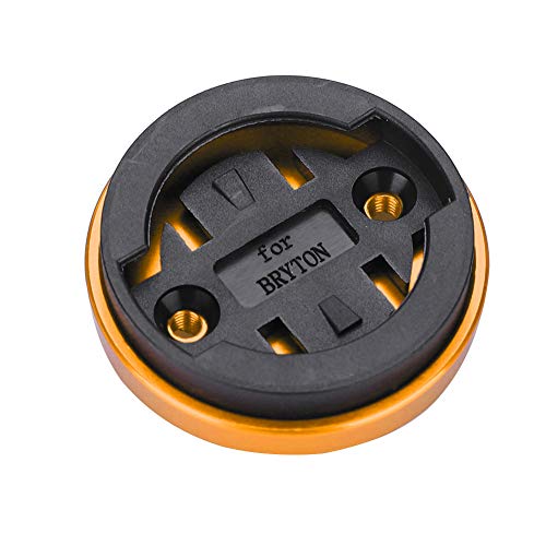 Liyeeo Bike Computer Stem Holder, Bike Computer Holder Wide Compatibility Sturdy Durable for Road Bike C for Mountain Bikes(Gold)