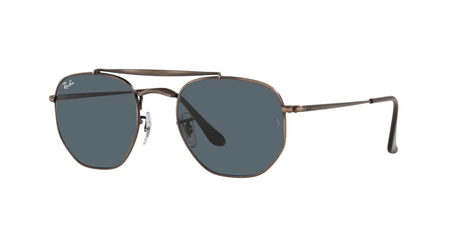 Ray-Ban RB3648 The Marshal Square Sunglasses, Gold/Bottle Green, 54 mm