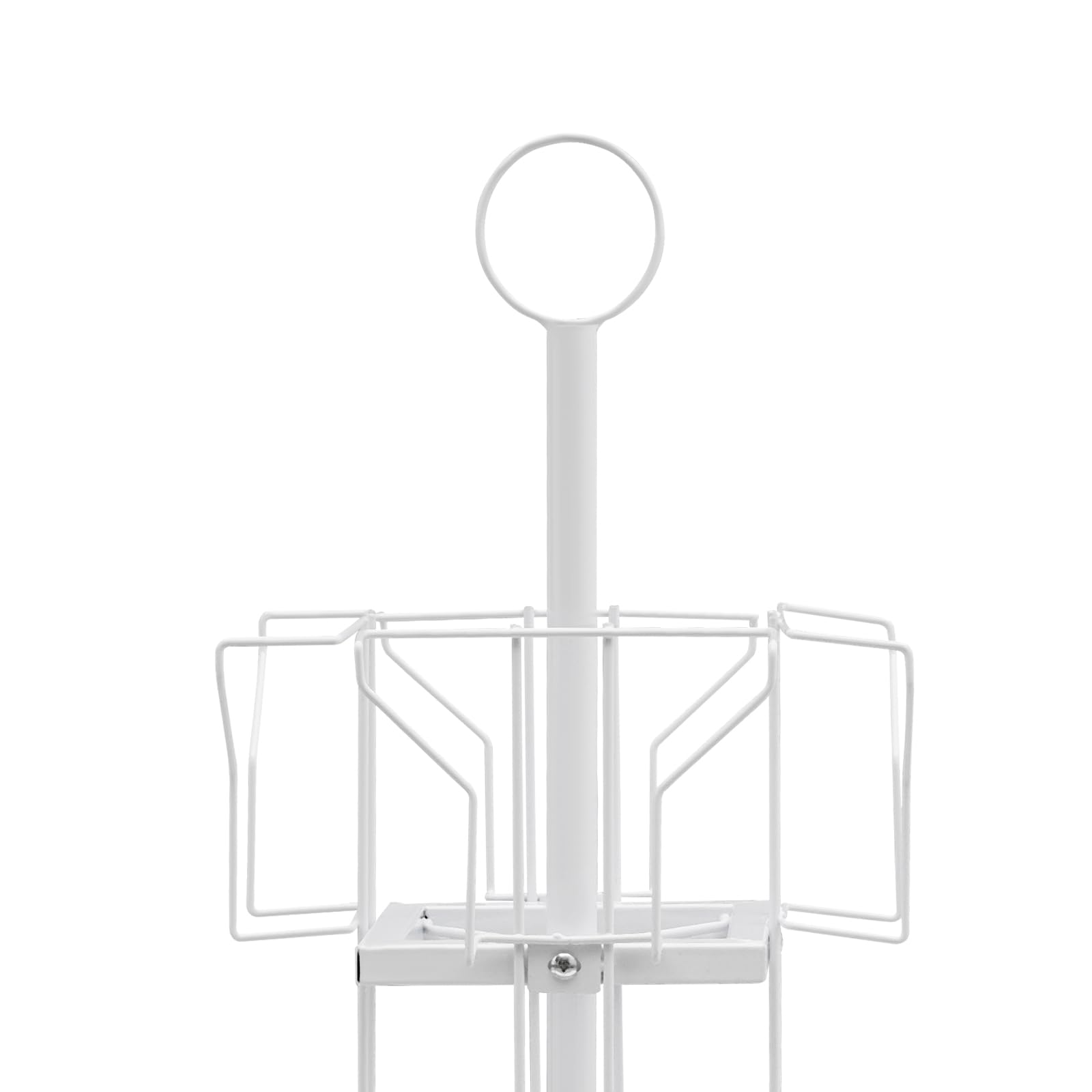 QUEMARQUE Greeting Card Display Stand, 3-Tier 12 Pockets Metal Postcard Display Rack Postcard Rack Retail Display Rack for Stickers Showcase (WHITE)