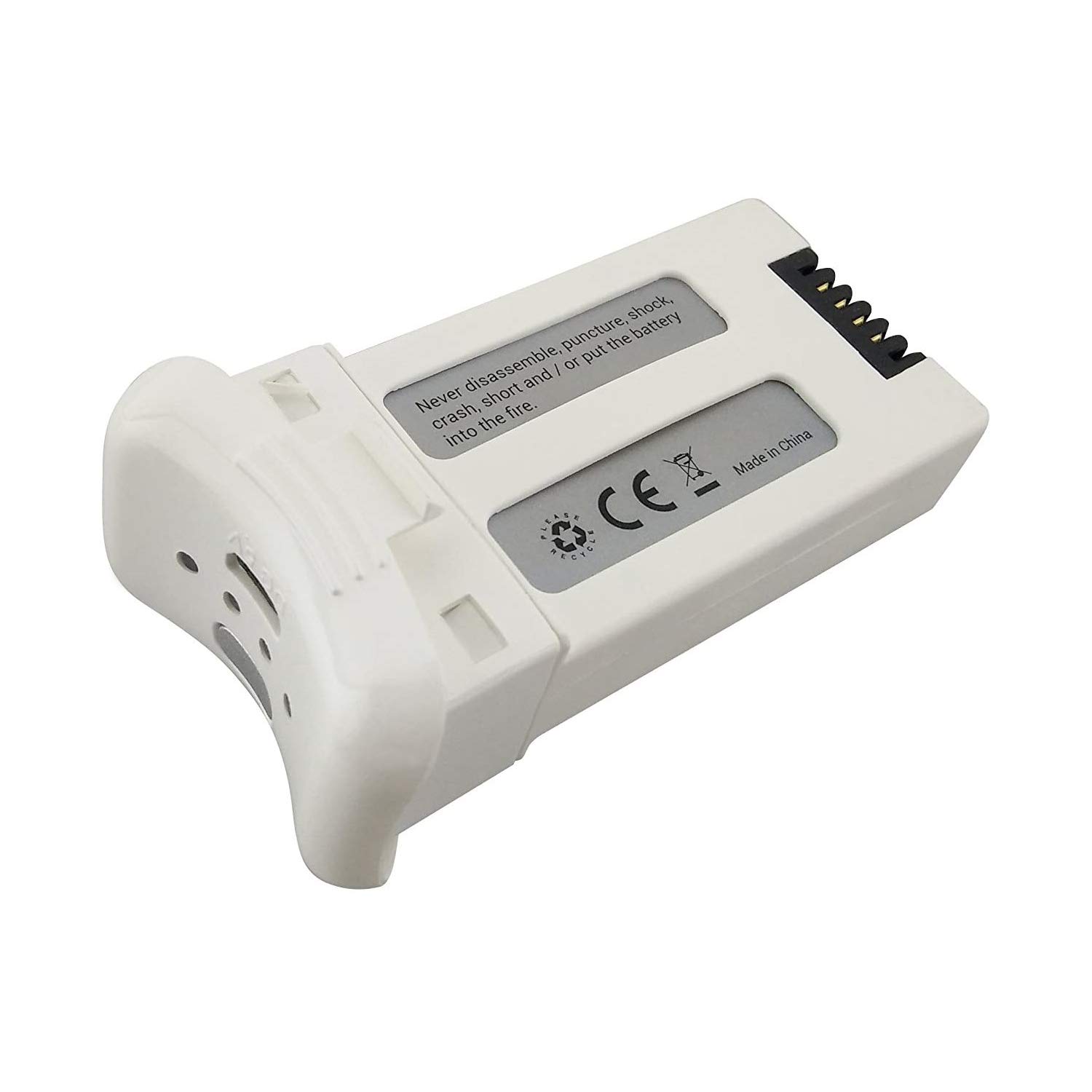 MOONZON 2PCS 3.7V 1000mAh Lithium Battery for SJRC S20W T25 Four-axis Drone Spare Parts Remote Control Drone(White)