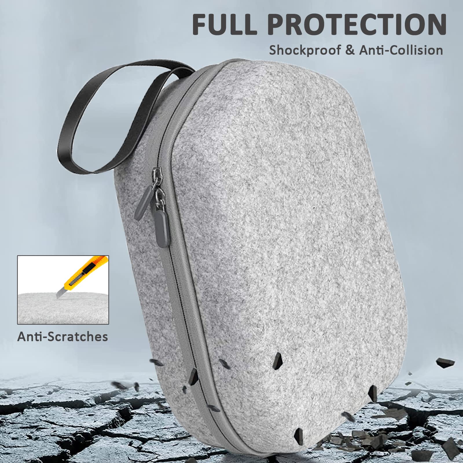 NINKI Travel Carrying Case Compatible Oculus Quest 2 VR Headset & Controllers Accessories Carrying Case, Hard Protective Bag Storage Oculus Quest 2 Case for Oculus Quest 2 Carrying Case Elite Strap