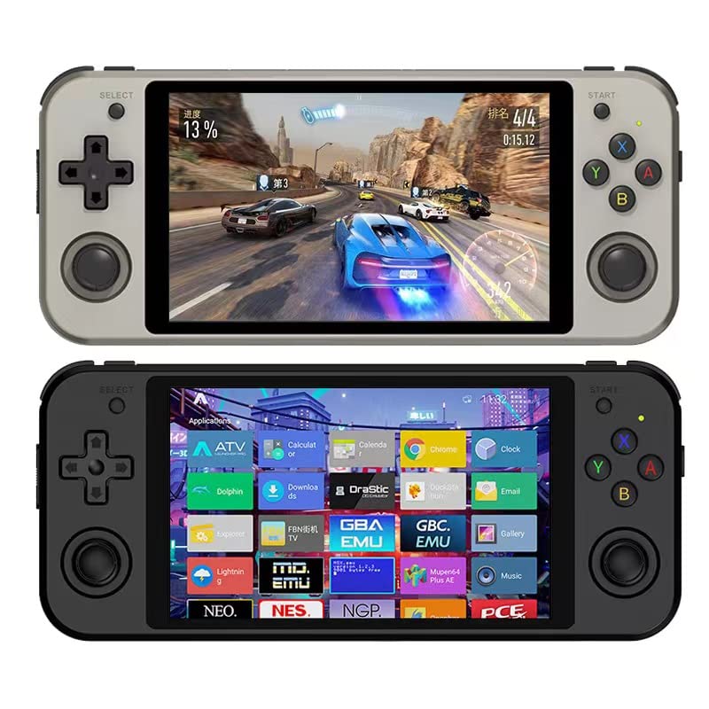 RG552 Android Open Source Dual-System Handheld with 5.36-inch Touch Screen, high-Speed EMMC 5.1 and 16G Linux System, 6400mAh Battery, Maximum Load 5A Charging Cable 1.5 Hours Full (Gray, 16G+64G)
