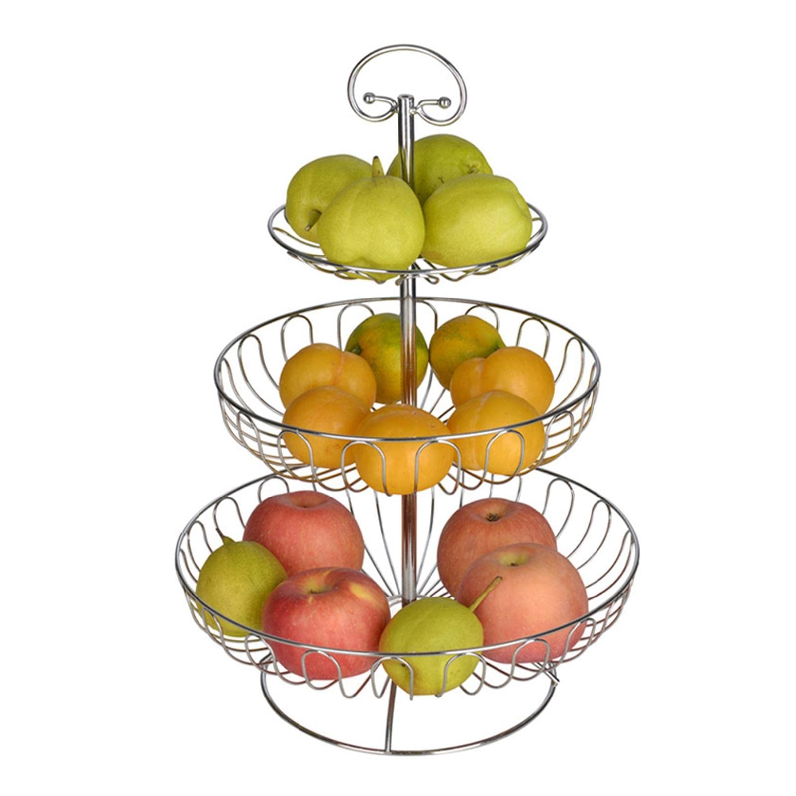 Milageto Detachable Metal Wire Fruit Bowl Banana Hanger for Bathroom Home