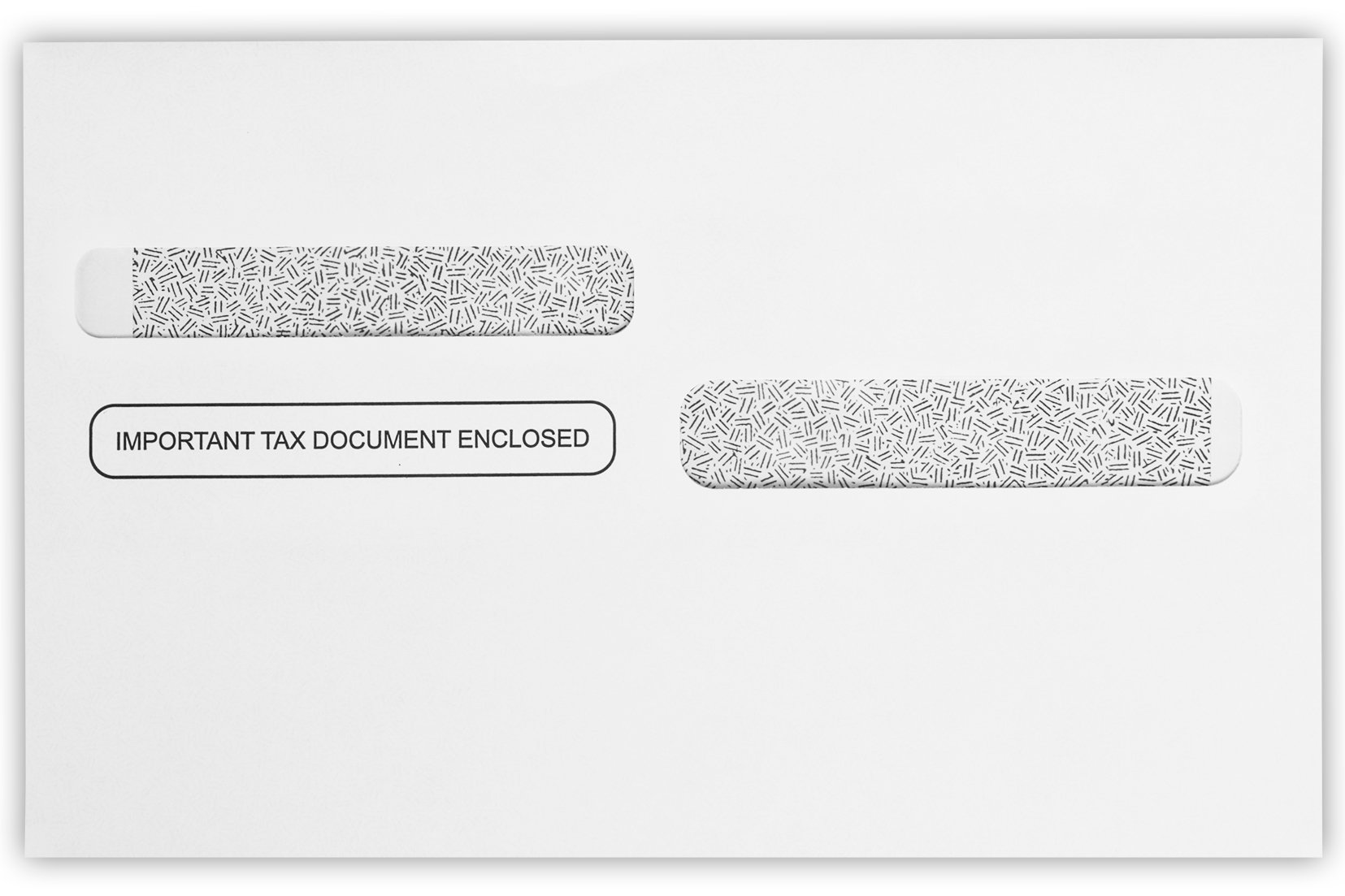 LUXPaper Double Window Tax Envelopes | Form W-2/1099 | Document Enclosed | Security Tint | 5 5/8" x 9" | White | 24lb. Text | 50 Qty