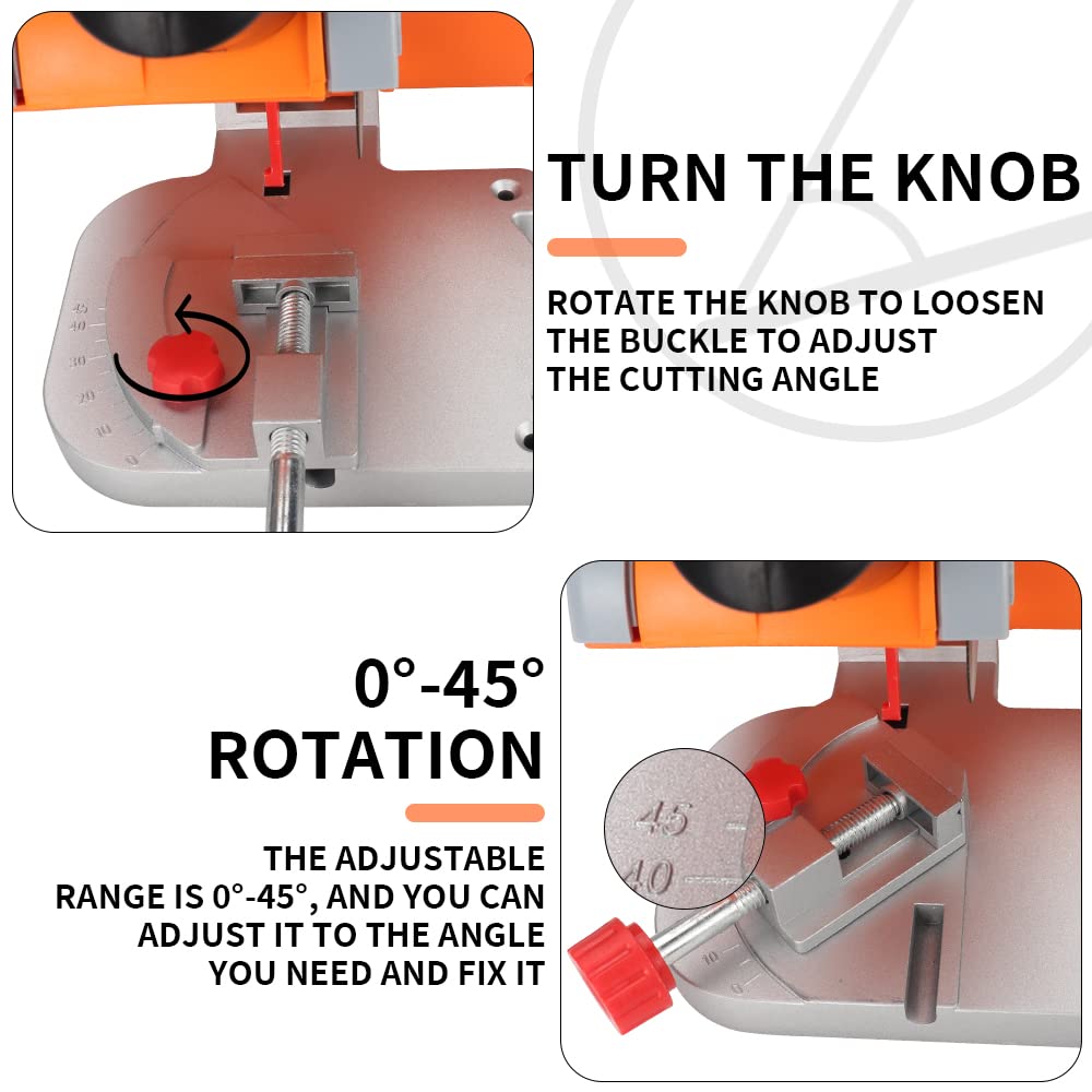 NuoDunco Mini Miter Cut-Off Chop Saw for Steel Stainless Steel DIY Woodworking Hobby Model Metal Brass Cutting, Cut-Max 1/2"High x 1/2"Wide or 1/4"H x 3/4"W