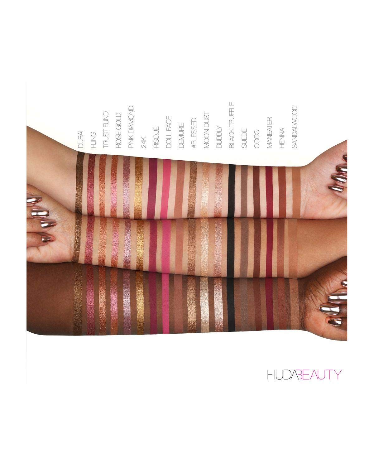 HUDA BEAUTY Rose Gold REMASTERED Eyeshadow Palette with samples 100% Authentic