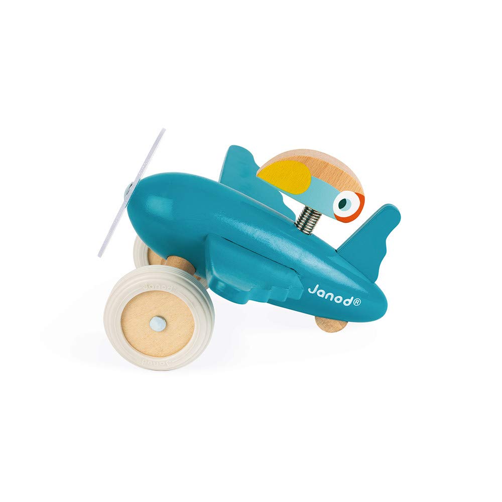 Janod Spirit Wood Airplane - Diego The Toucan - Ages 18 Months+ - J04489