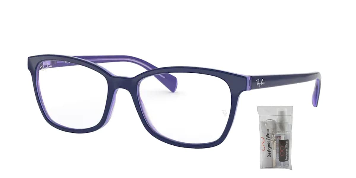Ray-Ban RX5362 5776 54MM Top Blue/Light Blue/Vioet Cateye Eyeglasses for Women + BUNDLE With Designer iWear Eyewear Kit