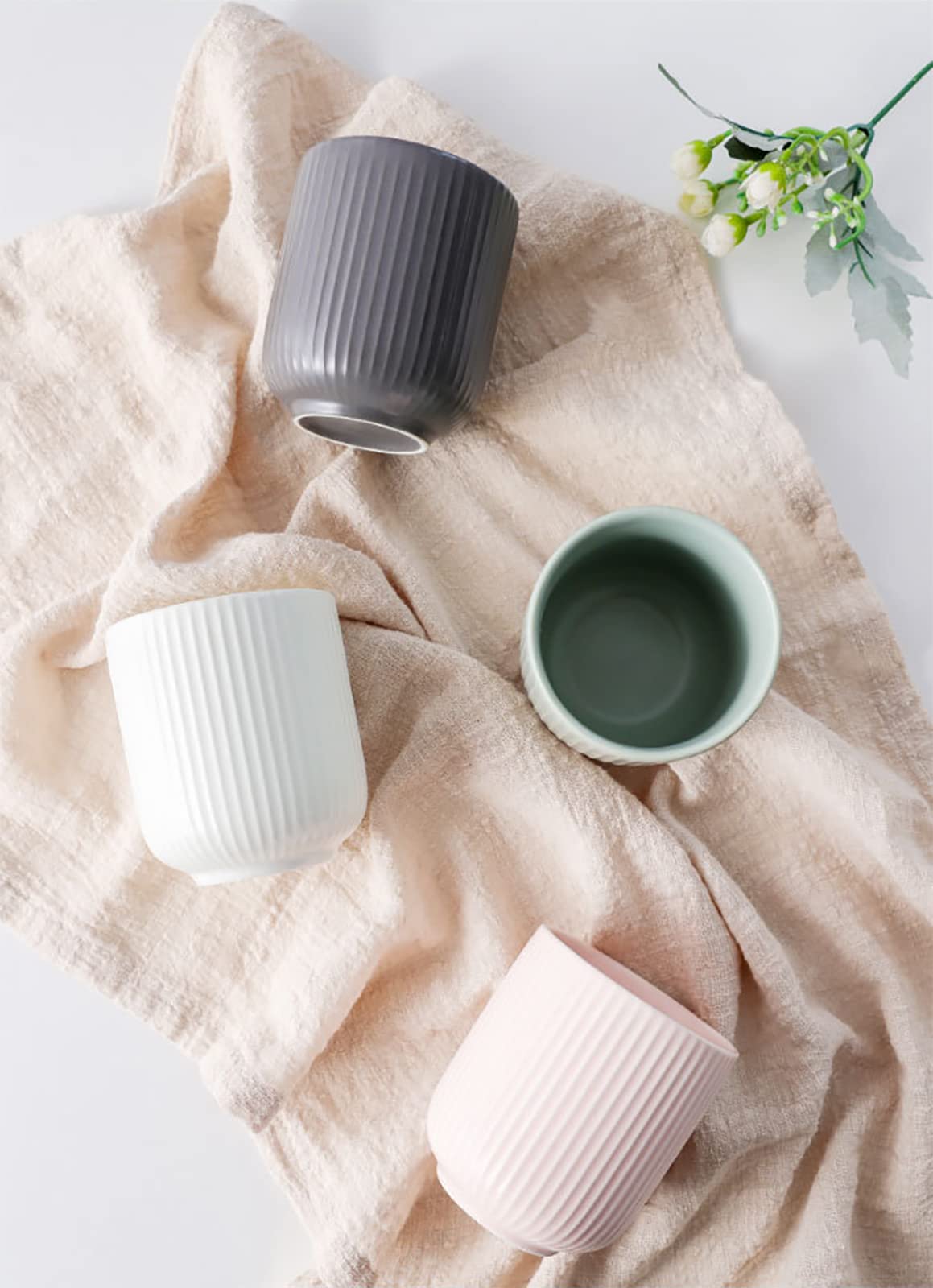 Lxuwbd Traditional Japanese Tea Cup, Ceramic Tea Set, Chinese Tea CupYunomi Tea Cup, Matcha Bowl, Matcha Tea Set (4 colors)