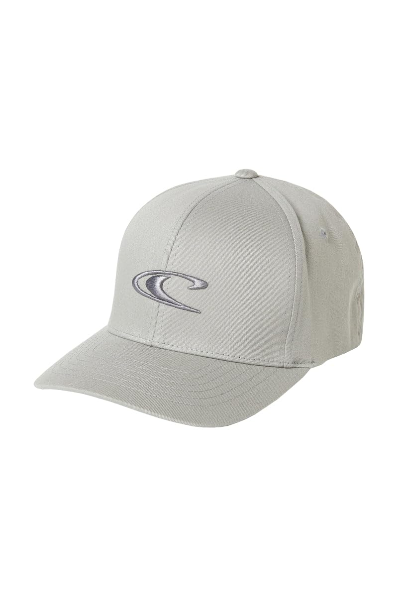 Mens Clean and Mean Baseball Hat, Light Grey, L/XL