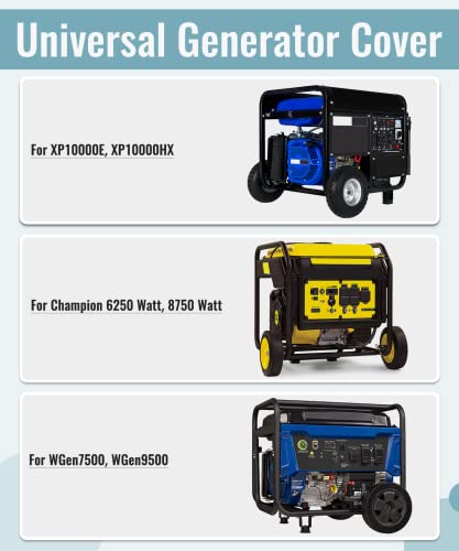 SHINESTAR Generator Cover for 5500-13000 Watt Portable Generators, for Westinghouse, Champion, DuroMax, Generac and More, Heavy Duty Waterproof 600D Polyester, 32 x 24 x 24 Inch, Black