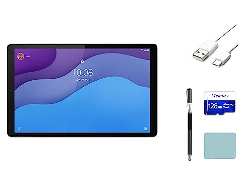 Lenovo Tab M10 10.1" HD (2nd Gen) Touch Tablet, MediaTek Helio P22T, 32GB Storage, 3GB Memory, Wi-Fi, Bluetooth, Iron Grey, Android 10 + Accessories