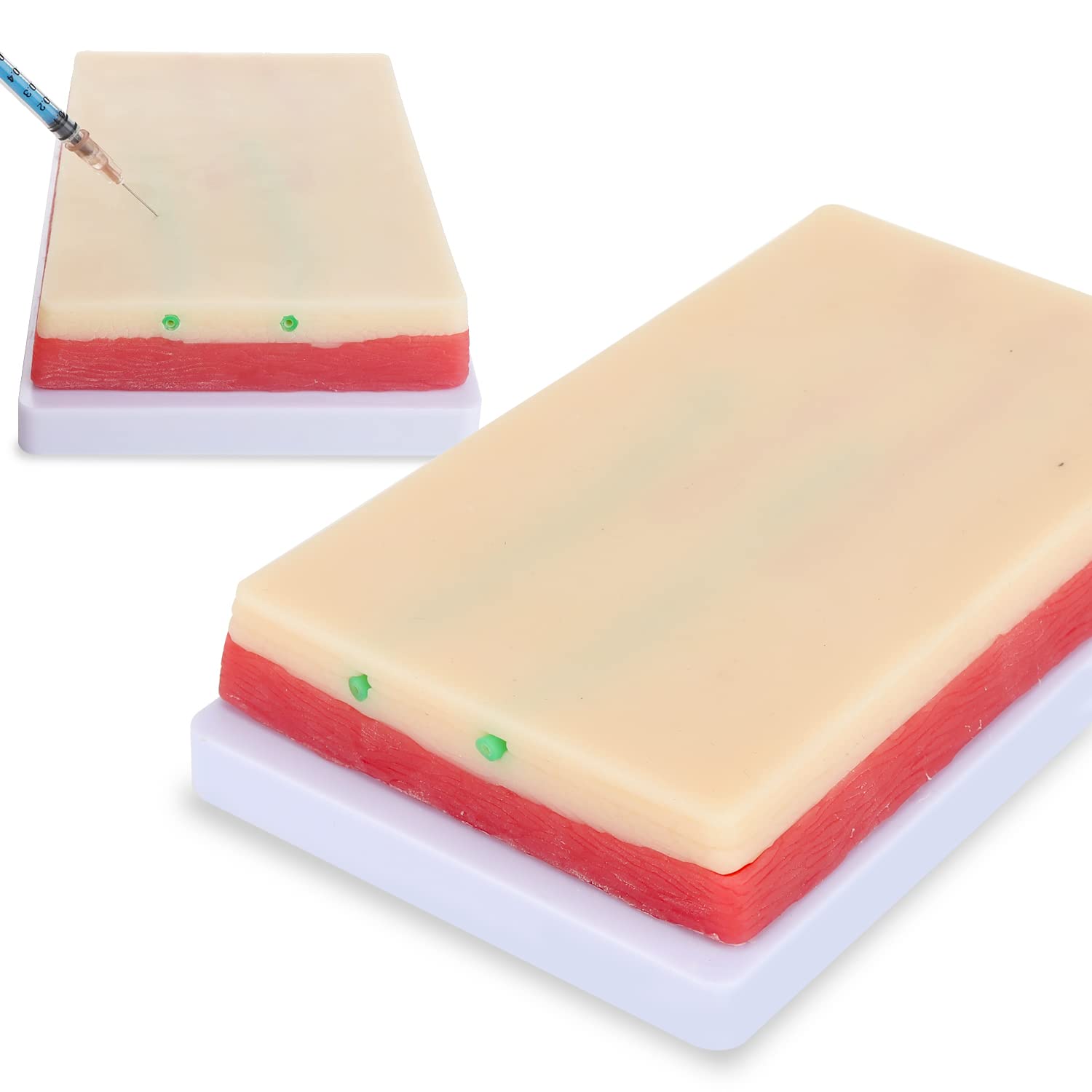 MIIRR IV Injectable Training Pad Model, Embedded with 4 Veins and 3 Skin Layers, Reusable for Medical Student Nurse Practice