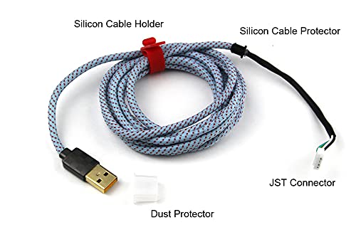 Paracord Mouse Cable for Gaming Mice - for Pwnage Symm 2 (Black Diamond 81)
