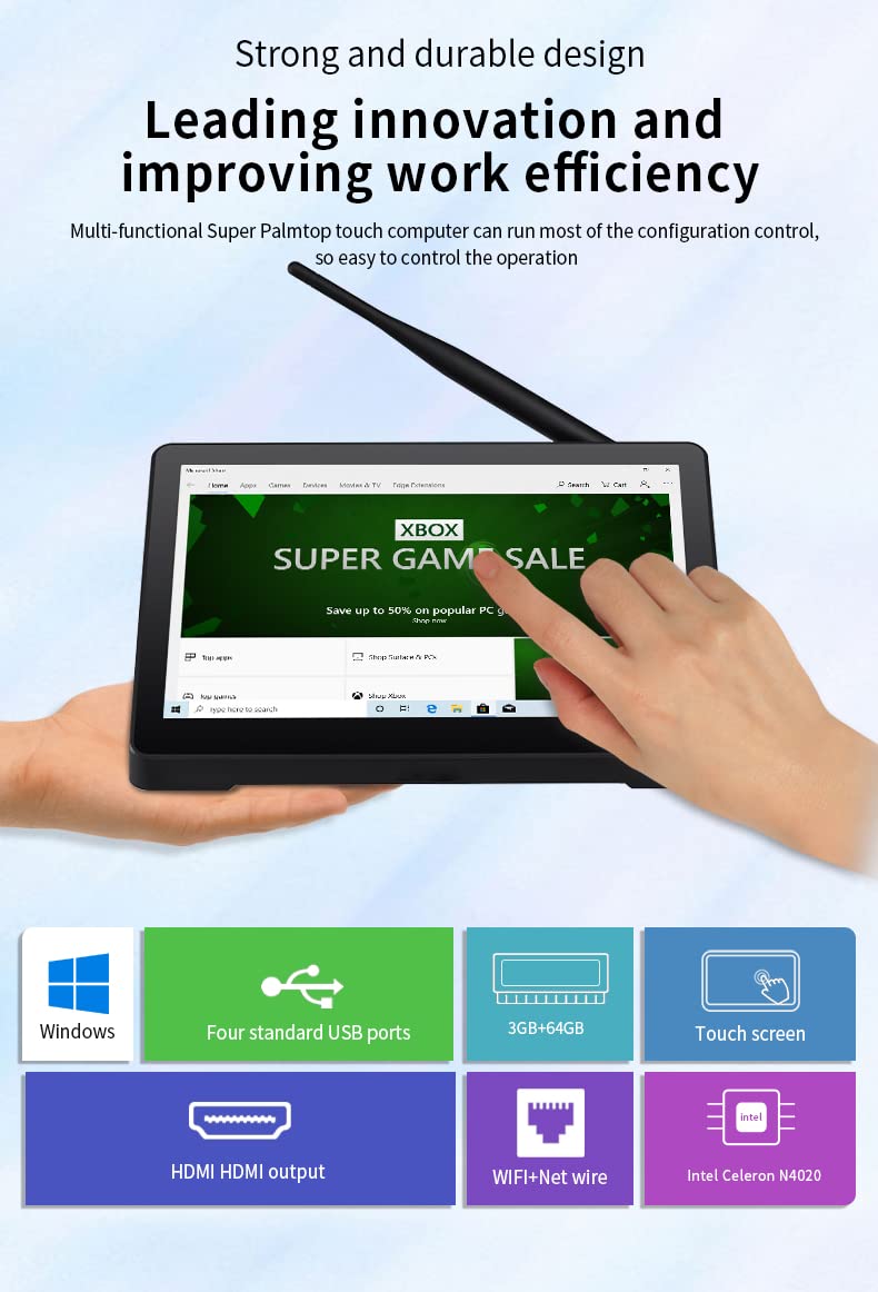 PIPO X9S Mini PC IntelCeleron N4020 9.0 inch 1920 * 1200 Win10 Tablet PC 3G 64GBT RJ45 PIPO X9S