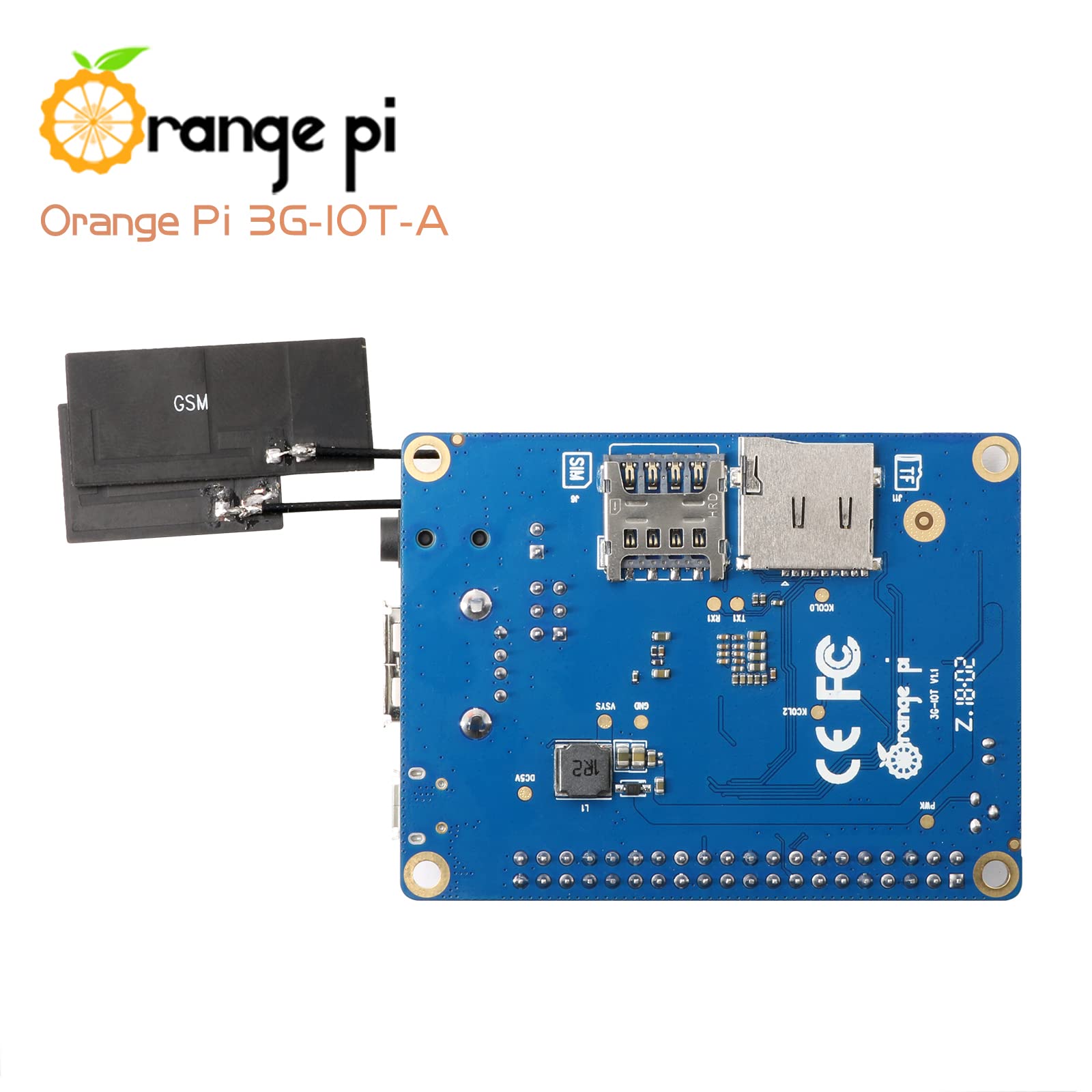 Orange Pi 3G-IOT-A 256MB Dual Core Open Source Single Board Computer, Mini PC Microcontroller Run Android 4.4 Image (Pi 3G-IOT-A 256MB)